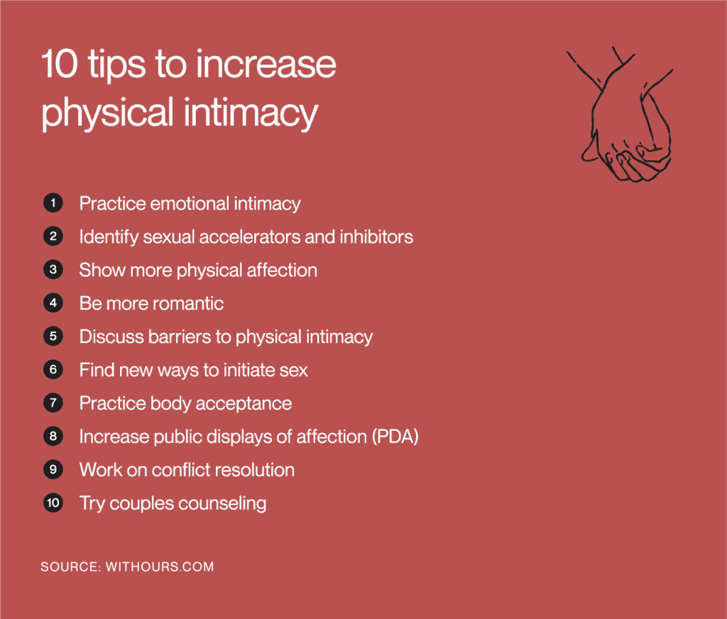 How to increase physical intimacy in a relationship: 11 ideas